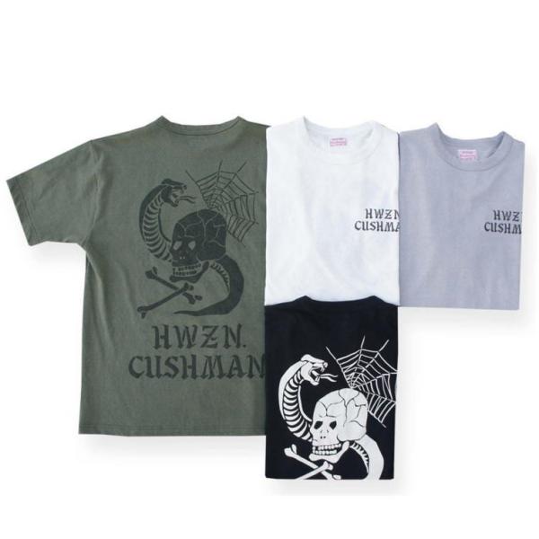 全国送料無料！代金引換手数料無料！！【CUSHMAN】 プリントTee(CUSHMAN × HWZN MFG)【クッシュマン】メンズ レディース 半袖Tシャツ●日本製●コットン100％　▼▼▼詳細は商品情報をご確認ください。