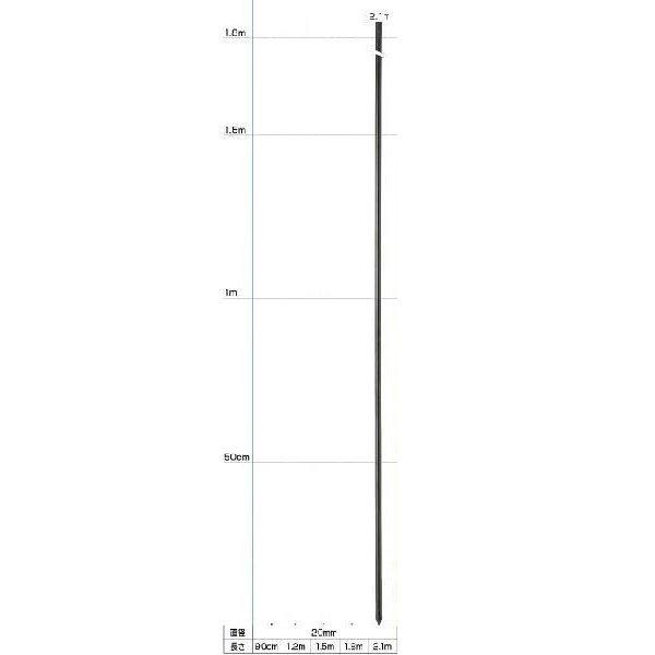 末松電子 電気柵 電柵 資材 FRPポール （20mmX2.1m 50本入） FRP製支柱