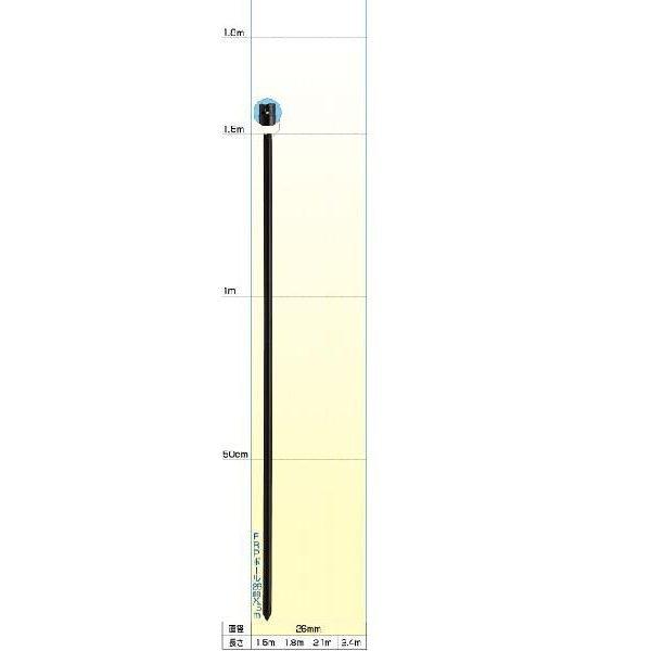 末松電子 電気柵 電柵 資材 FRPポール （26mmX1.5m 50本入） FRP製支柱