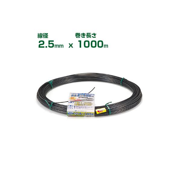 積水樹脂 セキスイ エクセル線 #12 線径2.5mm 1000m巻 1巻 黒
