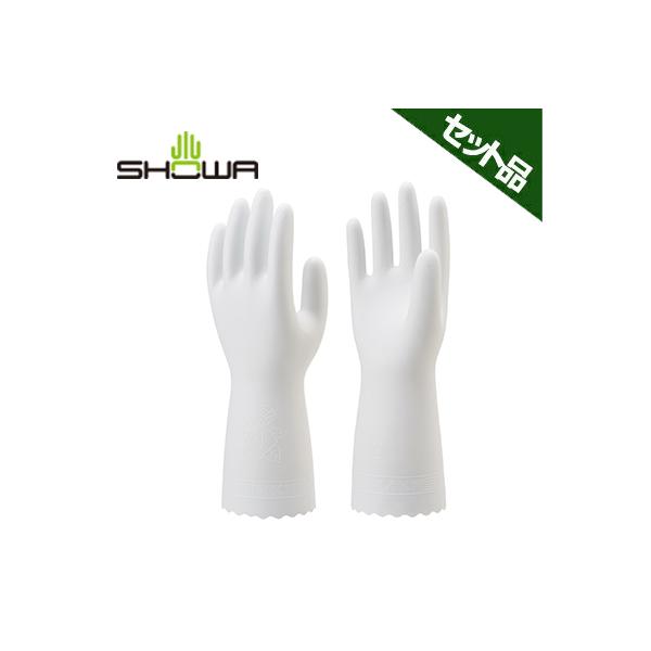 ショーワグローブ 手袋 ビニトップ薄手 S No.130 -SW ホワイト x5セット