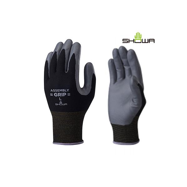 ショーワグローブ 手袋 組立グリップ L 3双入 No.370 -LBK3P ブラック