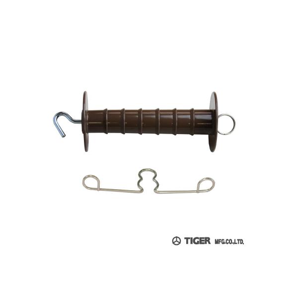 農作物・ファーム用製品 電気柵（獣害対策）資材！ 必要な場所に出入口が作れます！ 「仕様/特徴」 ・出入り口用グリップ＆接続フック ・樹脂製 ・縦6cm横18cm ・85g ・3セット入り