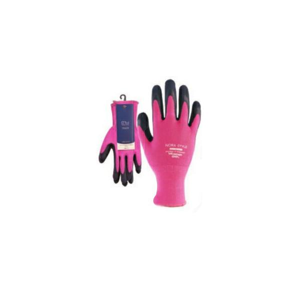 のらスタイル 13G天然ゴム背抜き手袋 ピンク S