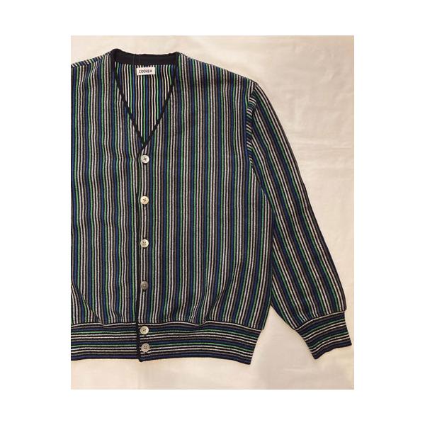 COOHEM,コーヘン,13-242-018,WAVE COTTON,MULTI BORDER,KNIT,CARDIGAN,マルチボーダー,コットンニット,カーディガン,　brand : COOHEMstyle : WAVE COTTON ...
