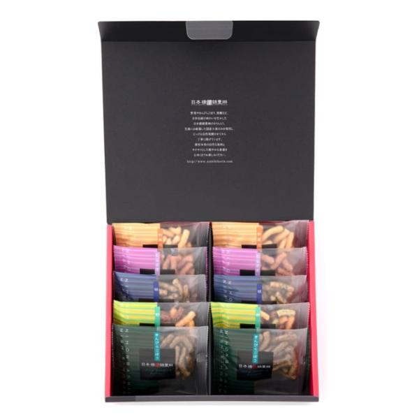 「商品情報」商品の説明人気の5種類のかりんとうを23gの食べやすい小袋にしました。 （きんぴらごぼう、むらさきいも、野菜、和風だし、胡麻　23g小袋各2袋入り）原材料・成分小麦粉(小麦(国産))、植物油脂、砂糖、水飴、乾燥ごぼう、醤油(大豆...