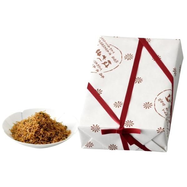 「商品情報」商品の説明京都の老舗 「はれま」 自慢の チリメン山椒 折詰 96g は、 国産のちりめんじゃこと実山椒を、昔ながらの手作りで仕上げた伝統の一品です。 上質で小粒揃いのチリメンと、ピリッと痺れる爽やかな実山椒。サラサラ甘くないの...