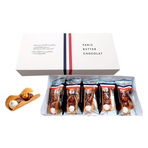 「商品情報」商品の説明PARIS BUTTER CHOCOLAT（パリバターショコラ）は、バターとショコラの魅力を追求するスイーツブランドとして人気の洋菓子です。 フランス産発酵バターの香り豊かなラングドシャ生地で、生食感のショコラと香ばし...