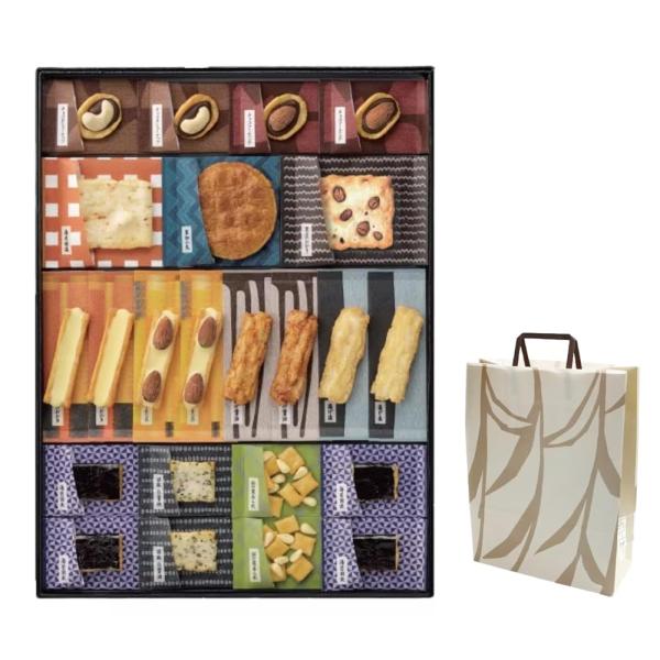 「商品情報」セット内容： 味の民藝 12種67個入（チーズおかき5、チーズアーモンド4、チョコアーモンド6、チョコカシューナッツ7、揚げ塩5、揚げ醤油5、松の実あられ6、黒豆おかき2、草加小丸3、海苔羽衣11、海老焼塩2、胡麻白醤油11）・...