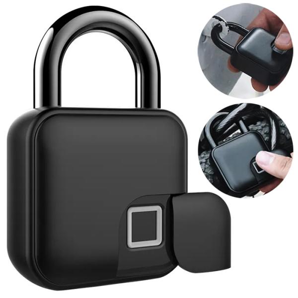 指紋認証で鍵不要！スマート南京錠です。指紋認証でロックを解除するので鍵の管理が不要！鍵を紛失する心配がありません。家族や店舗のスタッフで鍵を共有したいけど、全員分の鍵を作るのはコストもかかるし、紛失や盗難などのリスクも高くなります。鍵の要ら...