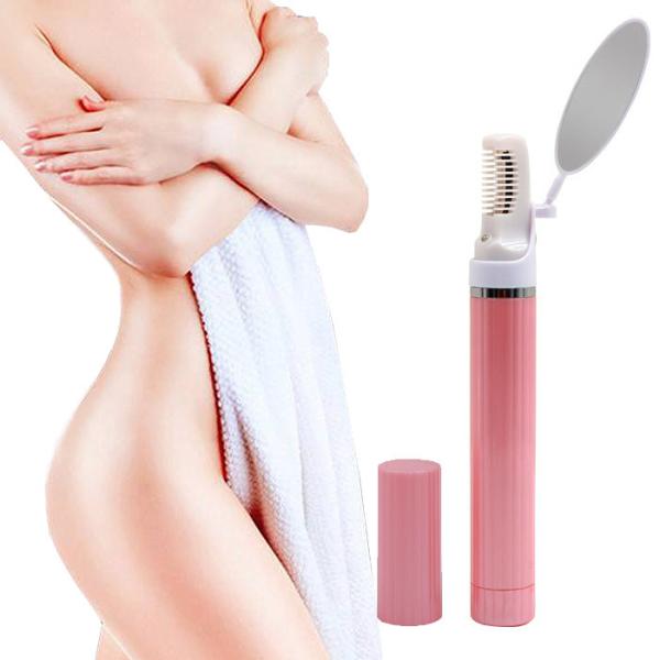 Vラインのムダ毛をハサミや剃刀でカットするとチクチクする…そんなお悩みを解決するヒートカッター電熱線でカットするので切り口が丸くなりチクチクしません！一度に5〜10本の毛をカットでき、ムダ毛の長さや量を自宅で気軽に整えることができます。取り...