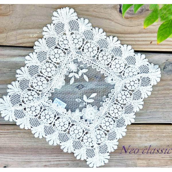 ■サイズ：直径　約30x30ｃｍ■組　成：綿レース　ポリエステルチュール■ご家庭でネットに入れてお洗濯出来ます。