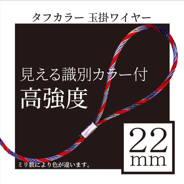 ワイヤ径別で色分けをしていますので一目で簡単に ワイヤ 径を識別可能です。　強くて、識別色が入って、より安全になりました。　　鋼芯ワイヤの荷重表を使えますので『最大で2サイズダウン』のワイヤ径でも安全に荷役作業が可能になります。6ｘ37％構...