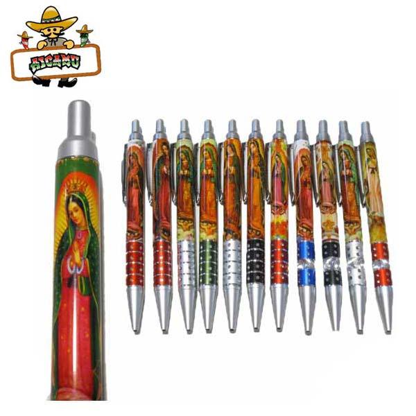 マリア様柄のエレガントなボールペンです！！ボールペン自体はごく普通のインクボールペンですが、柄がオシャレなので気分も上がりますね♪輸入品なのでインクは取り外せますが、替えのインクが日本で販売されている物と同様かどうか不明です。サイズ：全長約...