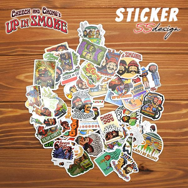 CHEECH &amp; CHONG のステッカー55枚セットが新入荷しました！車やバイク、携帯やパソコンなどお好きなところにどうぞ♪他では手に入らない商品です！■ステッカーサイズ約3.2cm〜約6.6cm手のひらサイズでいろんな場面でお使...