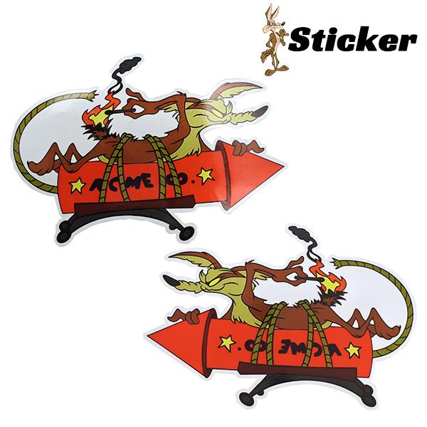 ワイリーコヨーテのビニールステッカーです。車やバイク、携帯やパソコンなどお好きなところにどうぞ♪大きめのサイズなのでキズを隠すのにもピッタリ！右向き/左向きの2種類ございます。お好みに合わせてご購入ください。■ステッカーサイズ縦：約10.5...