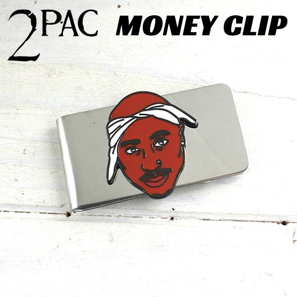 かっこいい2PACのマネークリップです。しっかりと挟めて、他にはないデザインですので、プレゼントにもおすすめです！ずっしりと重厚感のある作りですので高級感があります。■サイズ横：約5cm　縦：約3cm■素材　メタル※この商品は輸入品です。多...