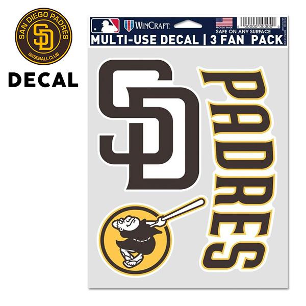 サンディエゴ パドレス のステッカーがアメリカより新入荷！シンプルなデザインの大きめのステッカーで、存在感があります。■サイズ縦：約10cm 横：約7.6cm縦：約6.1cm 横：約8.1cm縦：約15.4cm 横：約5.9cm■素材　ビニ...