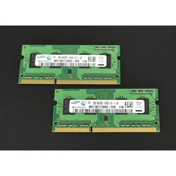 Mac対応 メモリ SAMSUNG DDR3 2GB×2枚  PC3-10600S 中古品 M471B5773DH0-CH9MacBook Pro 15 A1286　2009 2010 2011 2012MacBook Pro 13 A12...