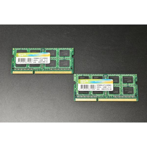 Mac対応 メモリ シリコンパワー DDR3L-1600 8GB × 2枚  中古品中古品なので、使用感や小傷があります。写真は同機種・同型番の写真を流用しているため外観の状態、ラベルのフォント等が異なる場合がございます。