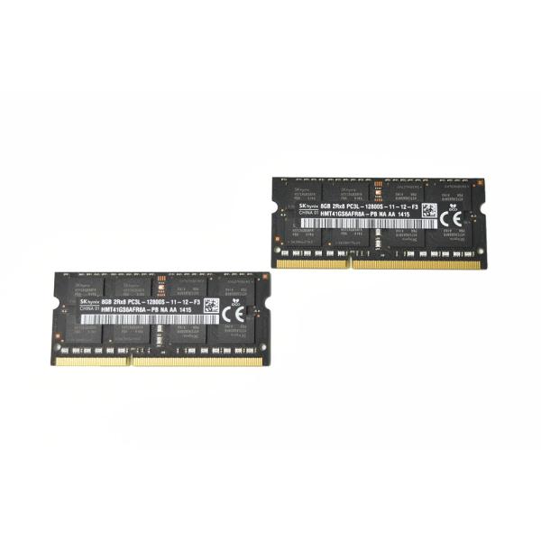 Mac対応 メモリ hynix DDR3 PC3L-12800S 8GB × 2枚　合計 16GB 中古品中古品なので、使用感や小傷があります。