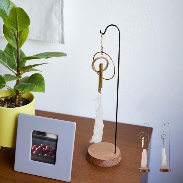 きれいな音色を奏でる オブジェのような風鈴 スタンド付 Horn Please 志成販売風鈴 ベル おしゃれ インテリア オブジェ 置物