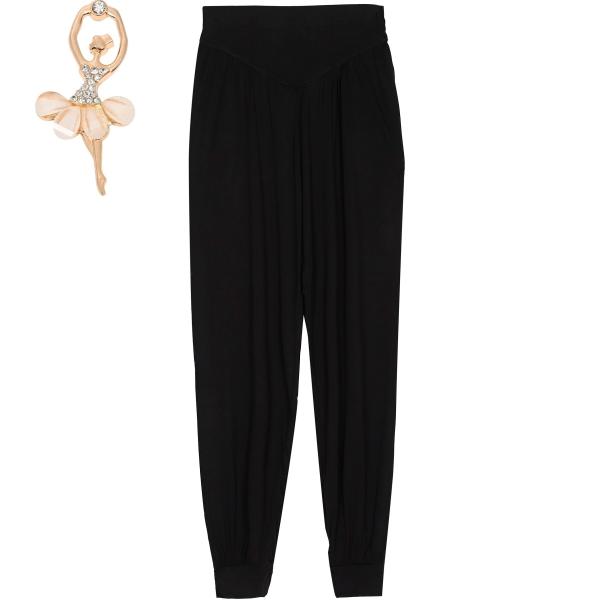 【サイズ】キッズ・子供・ジュニア・大人 100-170cm ※詳細は画像のサイズ表をご確認ください【カラー】黒【素材】コットン , ポリエステル【特徴】ハーレムパンツタイプの子供用バレエパンツ。ウエスト・裾はゴム仕様で、美しいシルエットと快...