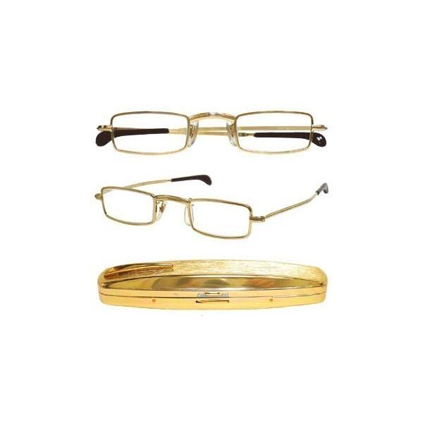 【携帯用老眼鏡】度数：+2.25カンダ KANDA スライト SLIGHTフレームカラー：ゴールド特長●日本製 ●高級ガラスレンズ ●前幅125mm／縦幅24mm ●ケース：約30 x 130 x 22mm（厚さ）●非常にコンパクトなサイズ...