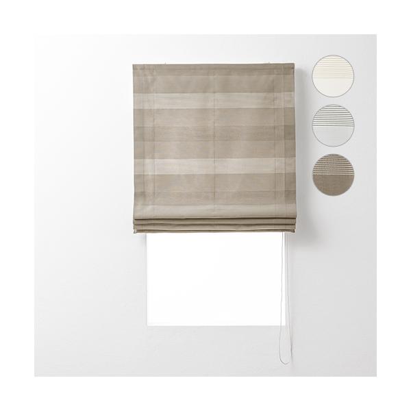 今お使いのメカをそのままに、幕体(カーテン生地)だけを取り替えできます。※メカは付属しませんのでご注意ください。麻のようなしっかりした質感に光沢のあるボーダーがリゾートホテルを思わせるナチュラルモダンなローマンシェードです。細いラインが並ん...