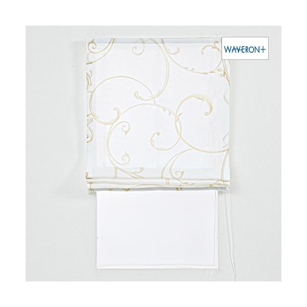 ナチュラルな素材感のシアーに、オーナメント文様をおおらかにプリントした防炎遮像レースローマンシェードです。昼も夜も透けにくい生地を使用しているので、お部屋の大切なプライバシーを守ります。。キッチンの火や寝室の寝たばこなど、万が一の時にも安心...