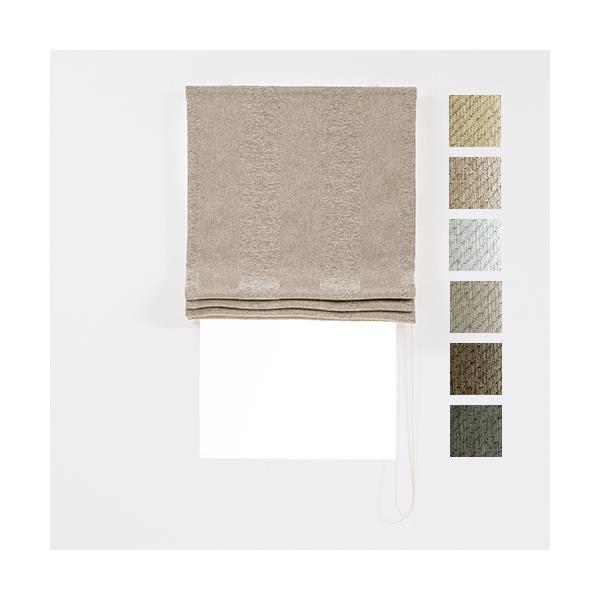 ナチュラルな杢の表情を持つ太い糸でざっくりと織られた、温かみがある自然な風合いの遮光ローマンシェードです。織り組織を変化させて太めのストライプを表現しました。メランジ調の糸でざっくりと織られた素材感のある生地は、カジュアルなインテリアにぴっ...