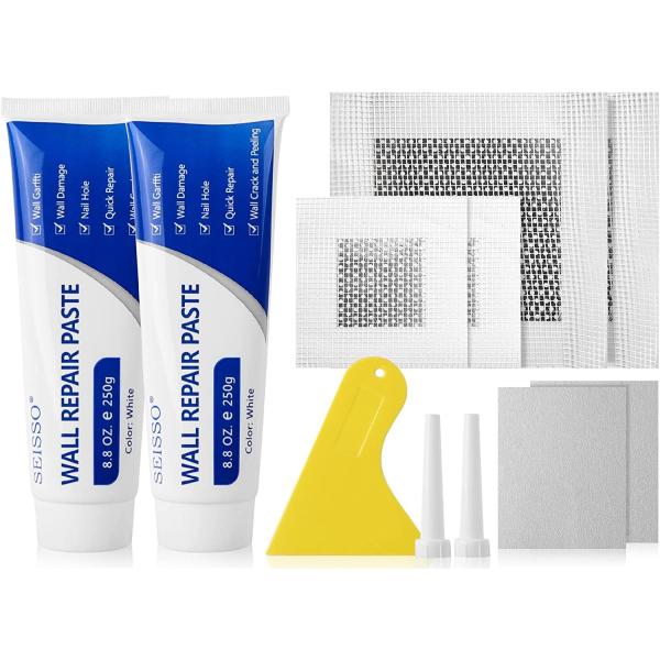 /パッケージ内容壁補修剤(250g/点)*2サンドペーパー　　*2尖った口　　　　　*2ヘラ　　　　　　　*1幅15cm壁補修パッチ(アルミ板幅10cm/枚)*2幅10cm壁補修パッチ(アルミ板幅5cm/枚)　 *2/合成樹脂&amp;炭酸...