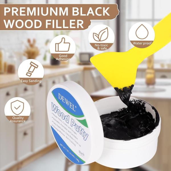 /良質の材料無毒天然成分から作られて、良質のレシピを采用し、健康へのダメージを心配することはありません。/パッケージ内容木工パテ（198g）*1（色選択可）スクレーパー　　 *1サンドペーパー　 *1ブラシ　　　　　 *1使え捨て手袋　　 ...