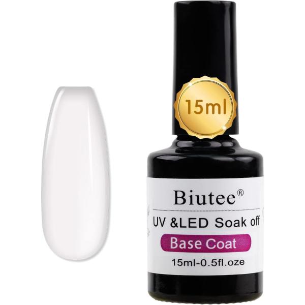 /お買い得人気のポリッシュタイプ15mlベースジェルです。/長持ち透明感が持続するトップジェル！長持ち可能！/ベースコート高密着でしっかり長持ちします。粘度がよくで流れず塗りやすい。/UV／LEDライト対応UVライトでもLEDライトでも固ま...