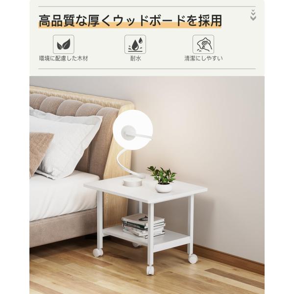 /移動便利キャスター付き、プリンターをメンテンナンスする時や、位置を変える時にも楽です。/滑る心配無しストッパーを設置するキャスターなので固定でき、必要に応じてキャスターを装着無しで机上での設置も可能です。/サイドテーブルとしても37cmの...