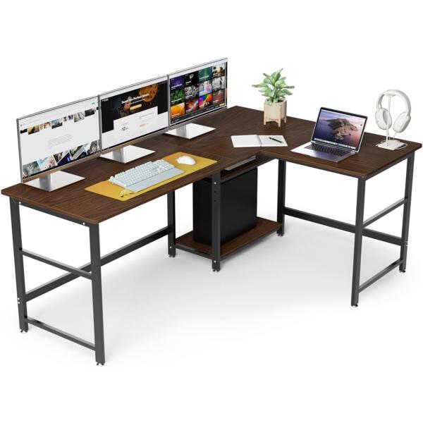 【発売日：2023年06月15日】/ワイド天板で作業しやすい幅180cm+120cm、複数のモニター・ノートパソコン・資料など、左右に仕事道具を一式並べても余裕があります。奥行きが60cmと余裕があり、ゆったりと作業できます。高さ72cmと...