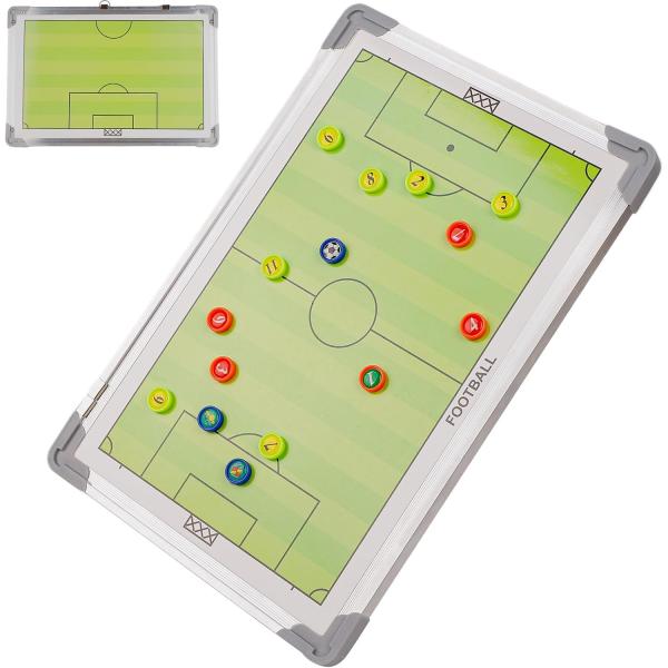 【発売日：2019年06月11日】/フルコートとハーフコート付きサッカー作戦ボードはフルコートとハーフコートを使い分けてコーチングできます。赤ペンと黒ペンも付きで使用便利です。/大きなサイズで説明しやすい作戦ボードのサイズは45×30cmで...