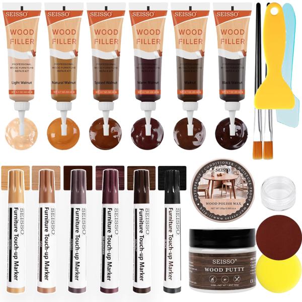 /オークシリーズ12色色調合可能で、使用により12色以上の色に変身できます。*調合用の場合、できた色が合いるかどうか小さい範囲でまずお確認してから実際にご利用した方がお勧めです。/簡単に家具キズが補修できお掃除のついでにフローリング補修と床...