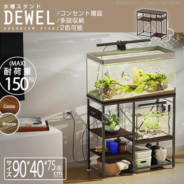 【発売日：2024年09月25日】/商品仕様サイズ(約,cm)　幅90*奥40*高75耐荷重(約,kg)天　板　150(*)中棚板　35小棚板　15材　質パーティクルボード/メラミン化粧板フレーム/スチール(粉体塗装)（*耐荷重は水槽一つで...