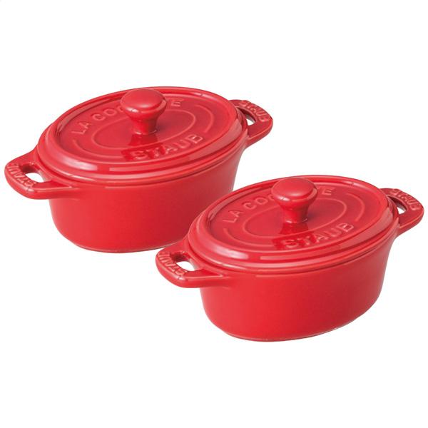 ●商品内容：15.1×8.5×7.3cm容量約200mlココット2個・セラミック(耐熱陶器)・［中国製］●サイズ・重量：31.2×15.7×6.8cm・60サイズ・957g