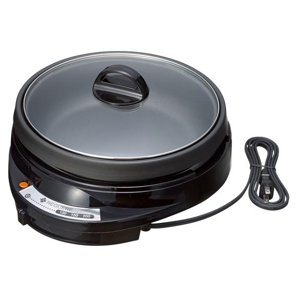 ●商品サイズ：28×31.5×17cm●材質：本体：ポリプロピレン、プレート：アルミニウム合金(フッ素樹脂加工)、蓋：強化ガラス★コードの長さ：1.4m　★消費電力：1050W●日本製●原産国：日本●箱サイズ：約31.5×29.5×13cm...