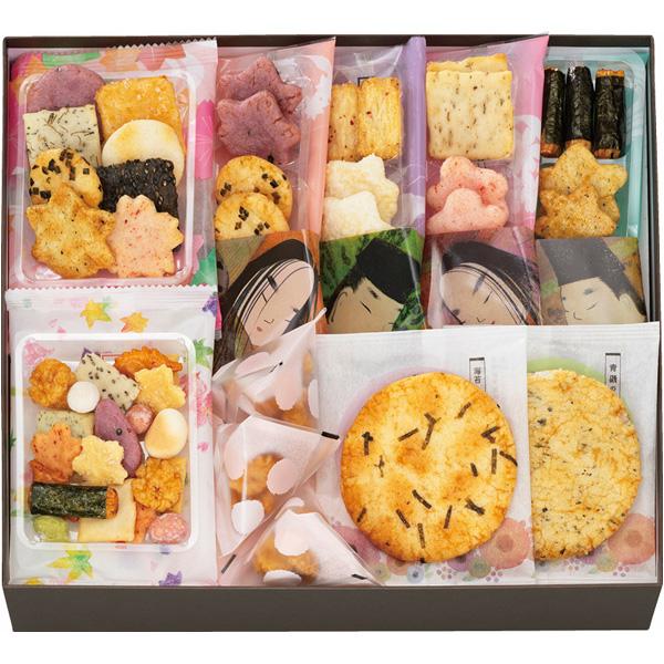 ●セット内容：小粒揚げ×6、源氏歌あわせ×5、さくら紅葉・月まどか（海苔とだし醤油・青磯の香り・和三盆蜜がけ・海老サラダ・藻塩サラダ）×各2、花うららけし×1●メーカー包装済商品です●賞味期間：常温3ヶ月●アレルギー：卵・乳・小麦・落花生・...