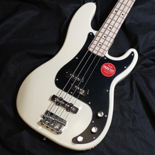 Squier by Fender Affinity Series Precision Bass PJ, Maple Fingerboard, Black Pickguard, Olympic White