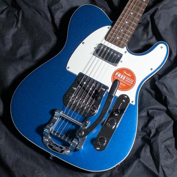Squier by Fender Classic Vibe Custom Telecaster SH with Bigsby, Parchment Pickguard, Lake Placid Blue