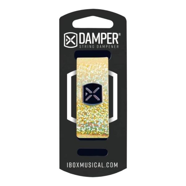 IBOX DHSM02 HOLOGRAPHIC GOLDEN LEATHER (SMALL)  DAMPER -STRING DAMPENER-  ストリングダンパー ミューター フレットラップ