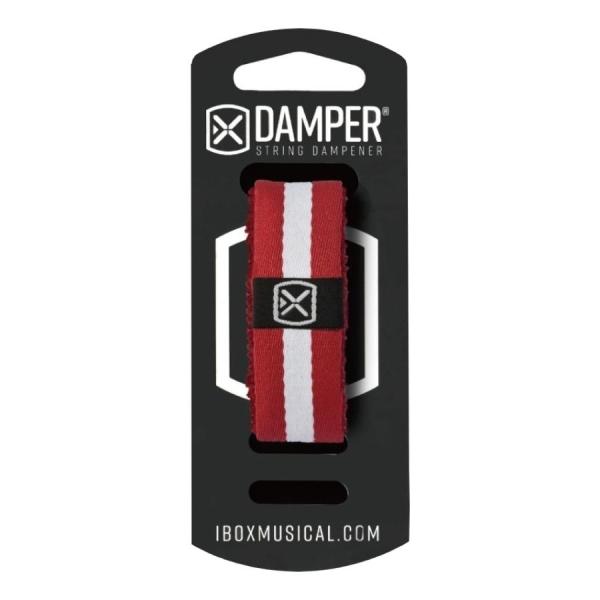 IBOX DKSM10 RED/WHITE POLYESTER (SMALL)  DAMPER -STRING DAMPENER-  ストリングダンパー ミューター フレットラップ