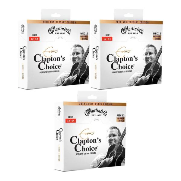 [弦×3セット] Martin MEC12 20TH ANNIVERSARY EDITION×3セット  送料無料！ポストに投函・アコギ弦  [12-54] Eric Clapton