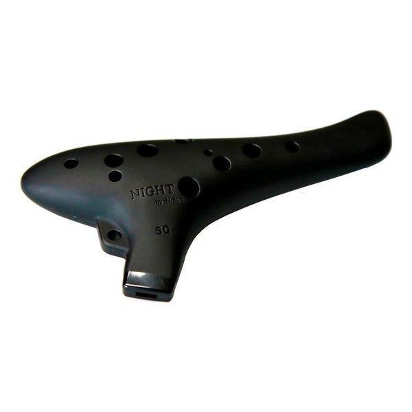 NIGHT OCARINA NIGHT by Noble N/N-プラSCB ナイト プラスチック オカリナ ソプラノC調 ブラック(ラバー仕上) BLACK RUBBER ナイトオカリナ