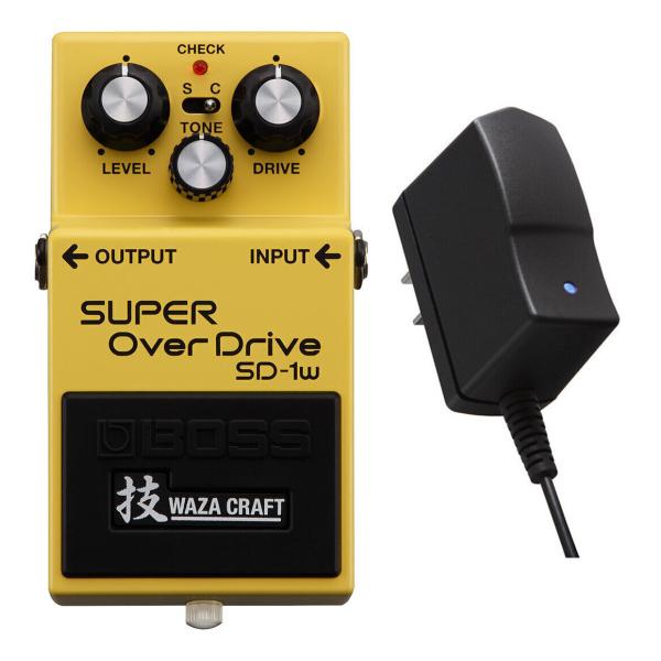 ★セット内容★　本体:BOSS SD-1W(J)　ACアダプター:BOSS PSA-100S2　//　BOSSコンパクト・ペダルのスペシャル・エディションマイルドな歪みとハリのある中域が特長で30年以上のロングセラーを誇るオーバードライブS...