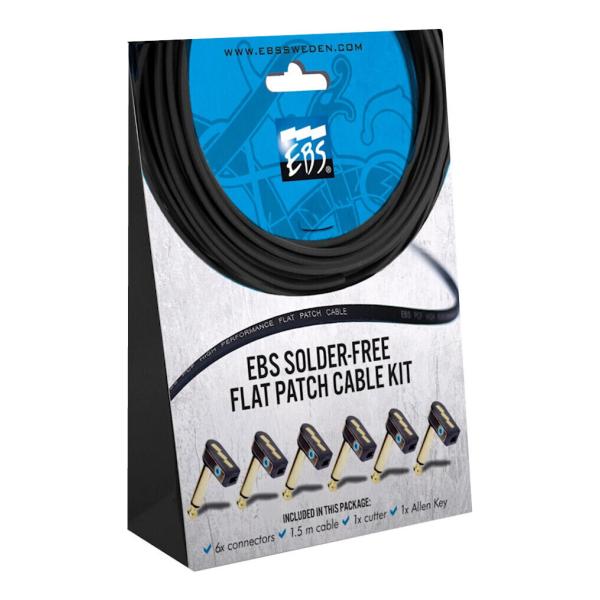 こちらの商品はお取り寄せとなります。3日〜1週間ほどでお届け可能です。メーカー品切の際はお時間を頂きます。EBSソルダー・フリーフラットパッチケーブルハンダ不要の画期的なフラット・パッチ・ケーブルキット。ペダルボードでの取り回しに優れたフラ...